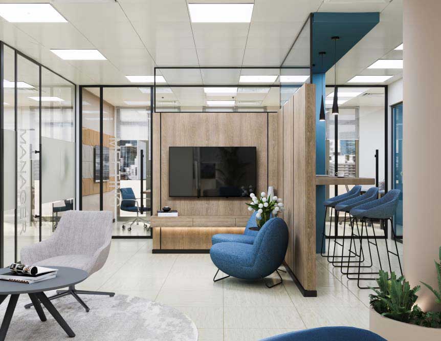 Spacious Office in Modern Hues | OFFICEWORKS